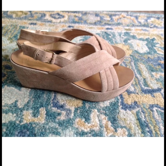 J. Crew | Shoes | J Crew Tan Suede Boho Platform Sandals Womans | Poshmark